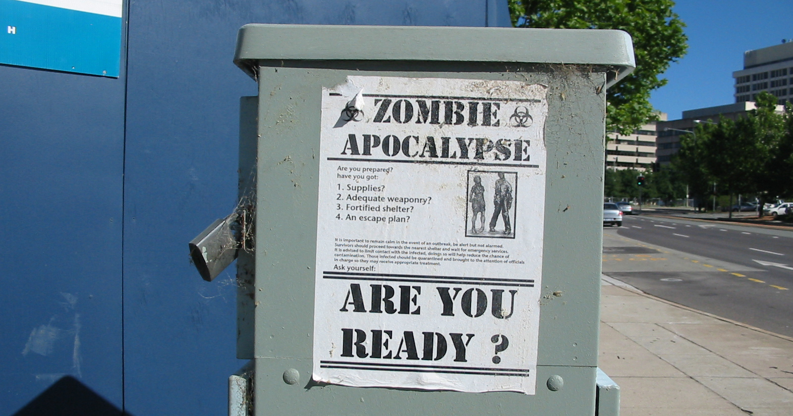 Zombie Shelter Sign